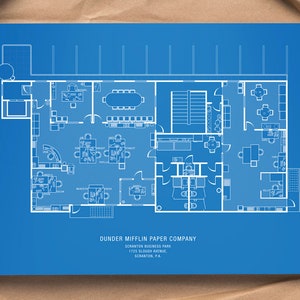 The Office Floor Plan: the Office TV Show, the Office Poster, US, Print ...