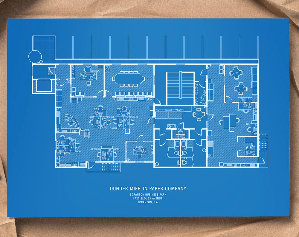 The Office Floor Plan: The Office TV show, The Office poster, US, print ...