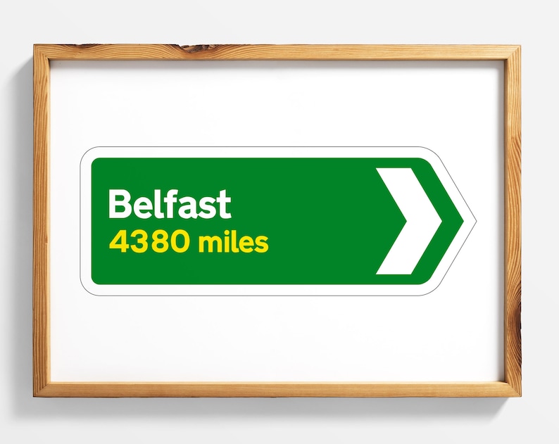 Custom Road Sign Location Distance Destination Distance to | Etsy