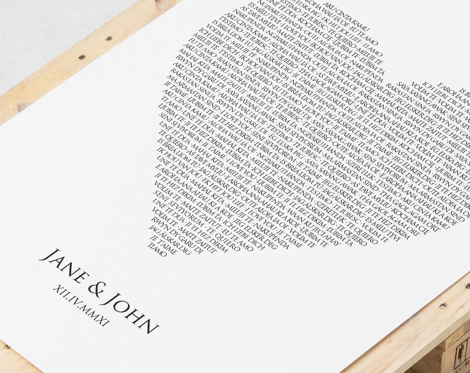 Custom I Love You Print in 40 Languages Gifts Gift Sign - Etsy