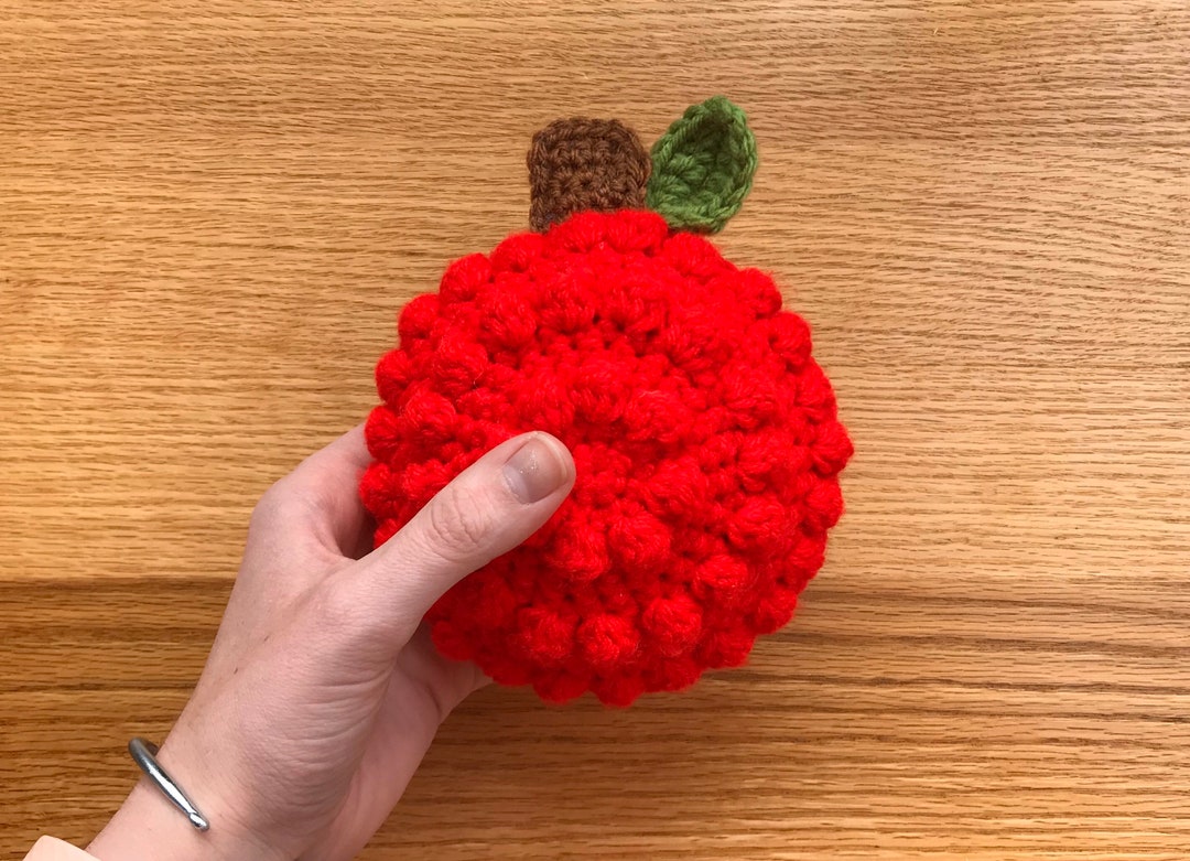 Stuffie Red Apple Rattle - Sensory Exploratory Toy, Teacher Baby Gift ...