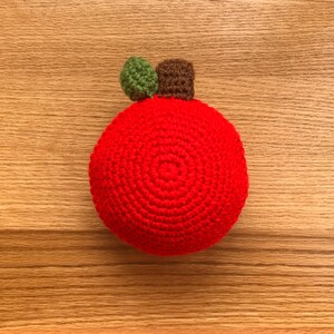 Stuffie Red Apple Rattle - Sensory Exploratory Toy, Teacher Baby Gift ...