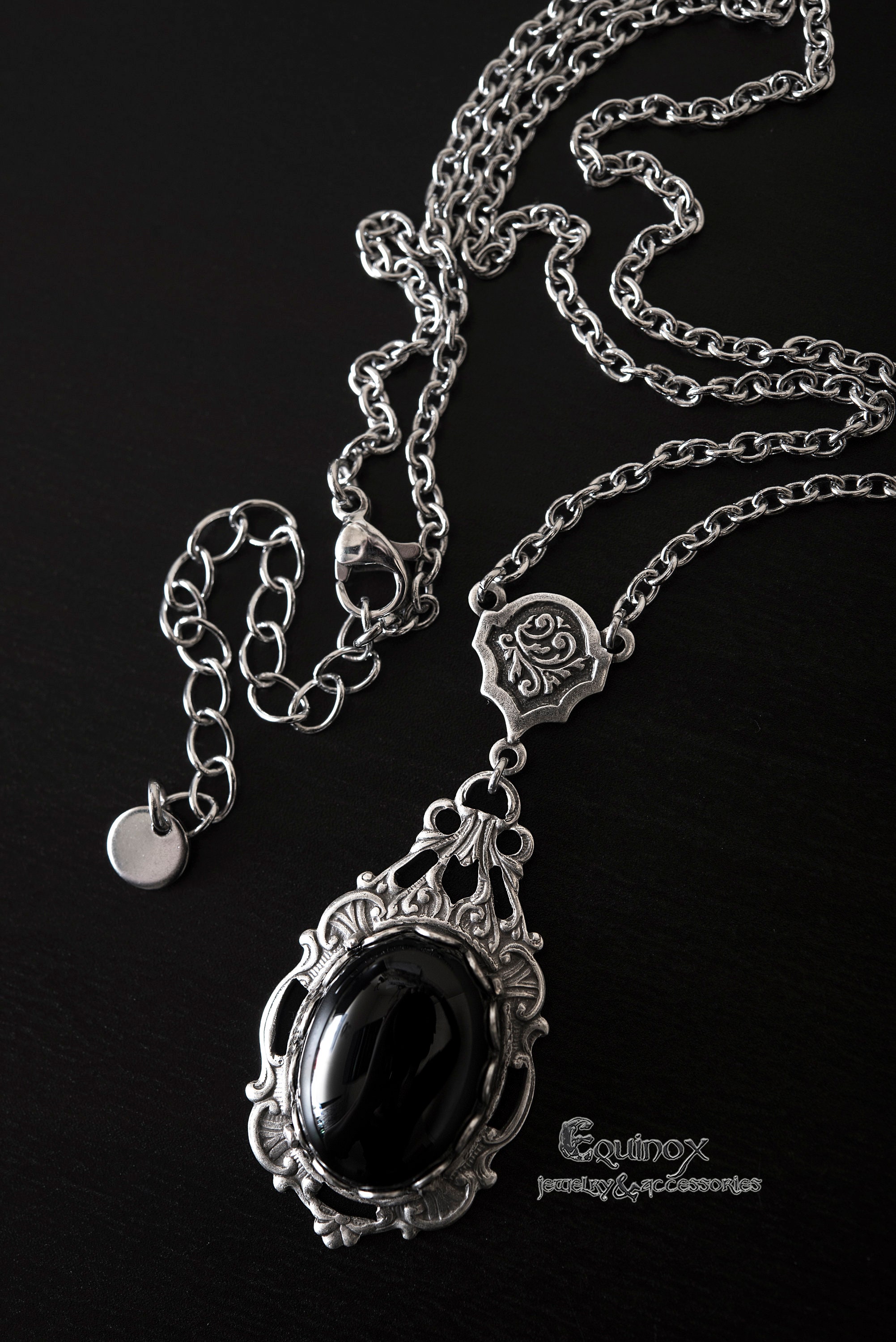 Gothic Necklace, Gothic Jewelry, Victorian Necklace With Black Onyx ...