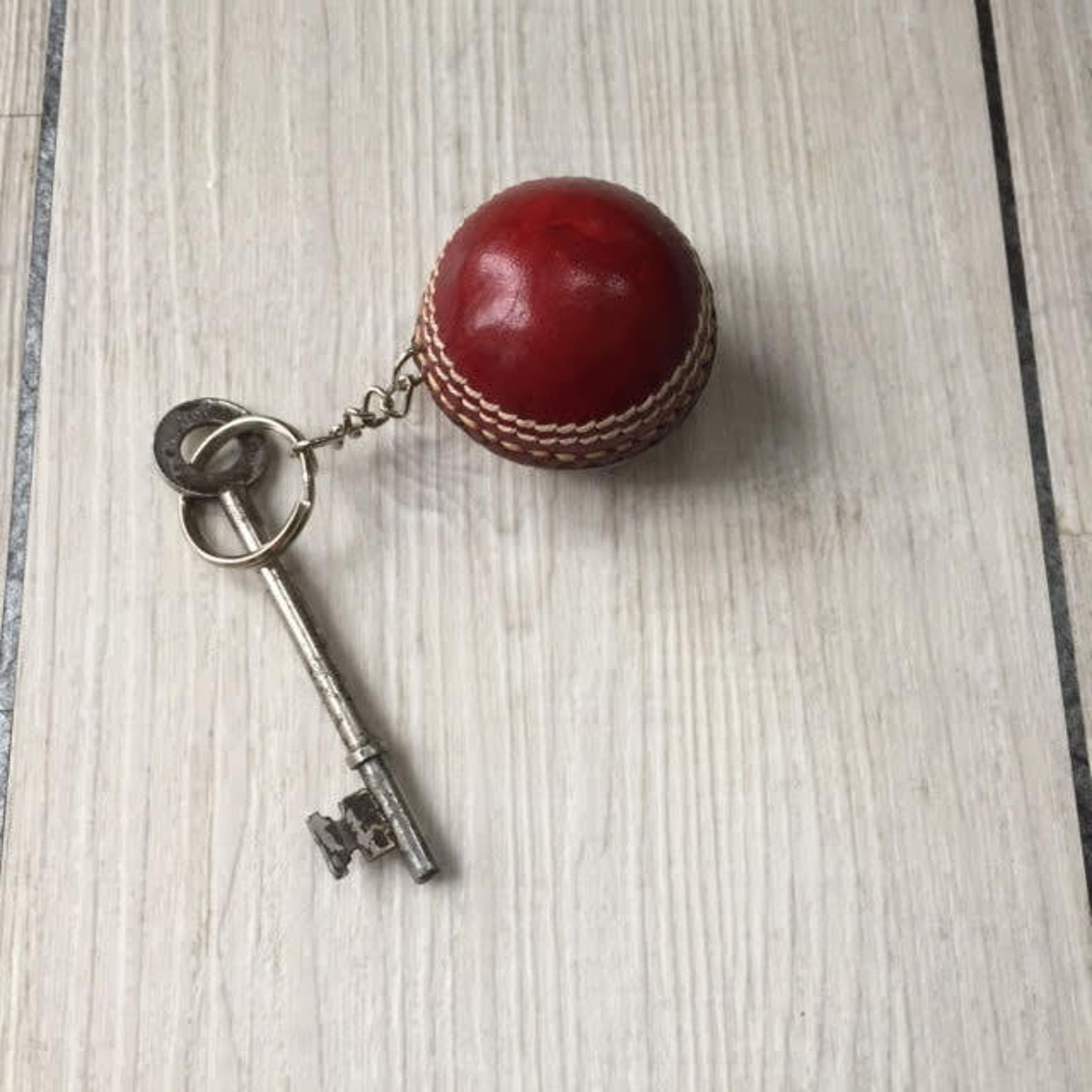 Cricket Ball Keyring - Etsy UK