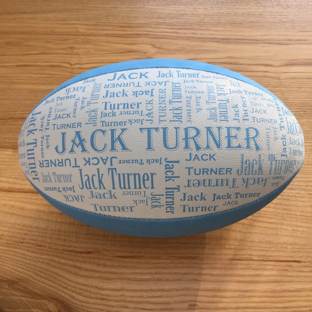 Personalised Rugby Ball - Etsy UK