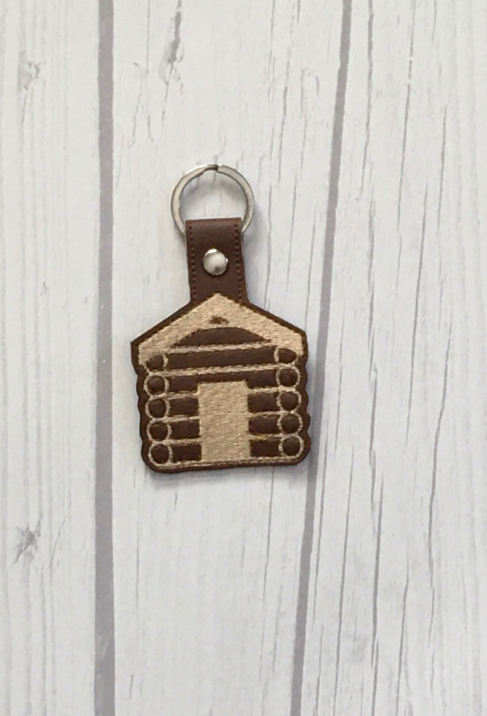 Log Cabin Key Fob Log Cabin Keychain House Keys - Etsy