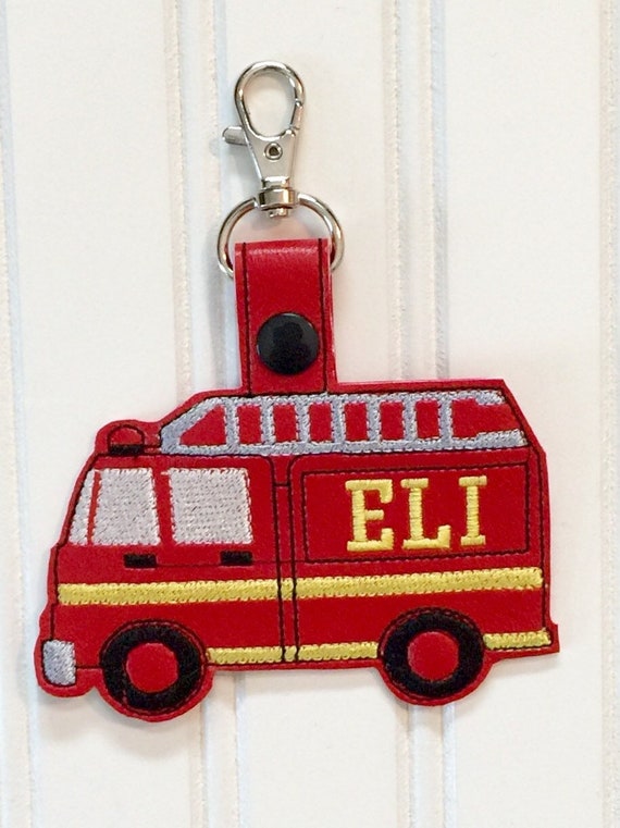 Personalized FIRE TRUCK Bag Tag Personalized Bag Tag | Etsy