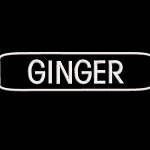GINGER Patch, Back Patch, Banner Patch, Patches - Etsy