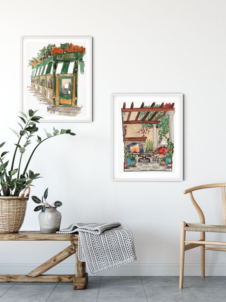 Cozy Fall Print / Art Print / Watercolor Illustration / - Etsy