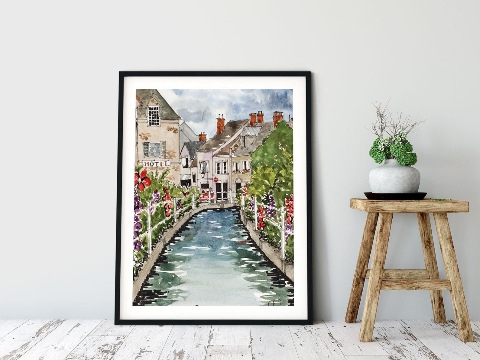 Kent England Watercolor Print: English Countryside Spring Art - Etsy