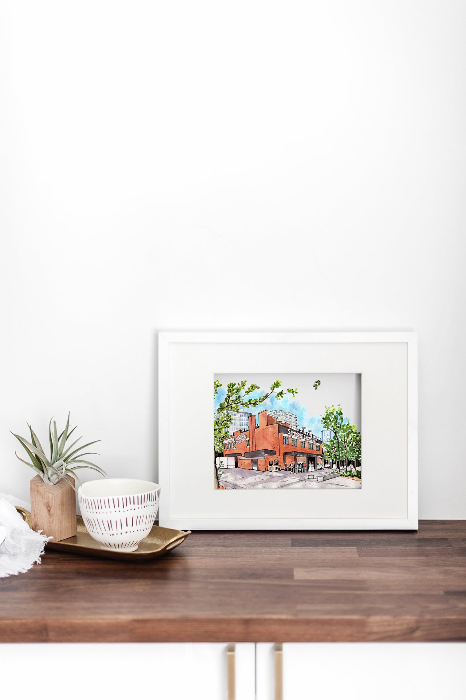 Simmons Building Watercolor Print: East Village Calgary Skyline Art - Etsy