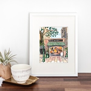 Cafe Beignet Watercolor Print, Wall Art, Watercolor Illustration, New ...