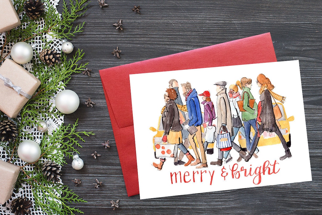 Printable Christmas Cards, Instant Download Holiday Blank Inside ...