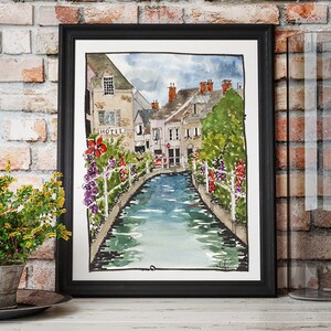 Kent England Watercolor Print: English Countryside Spring Art - Etsy