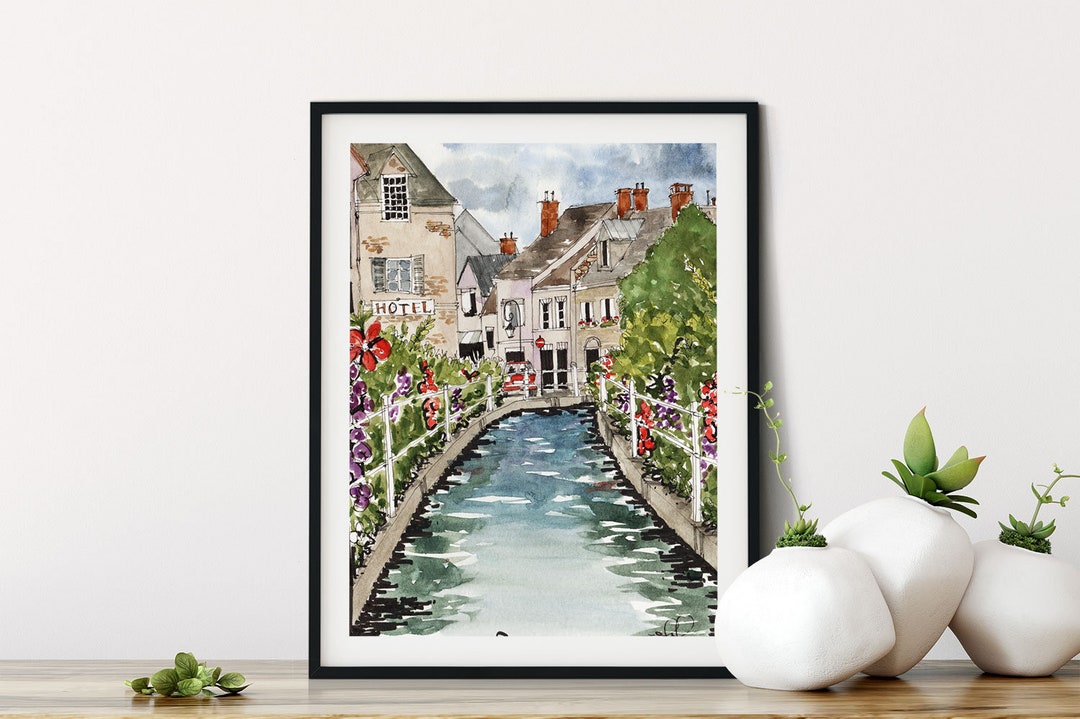 Kent England Watercolor Print: English Countryside Spring Art - Etsy