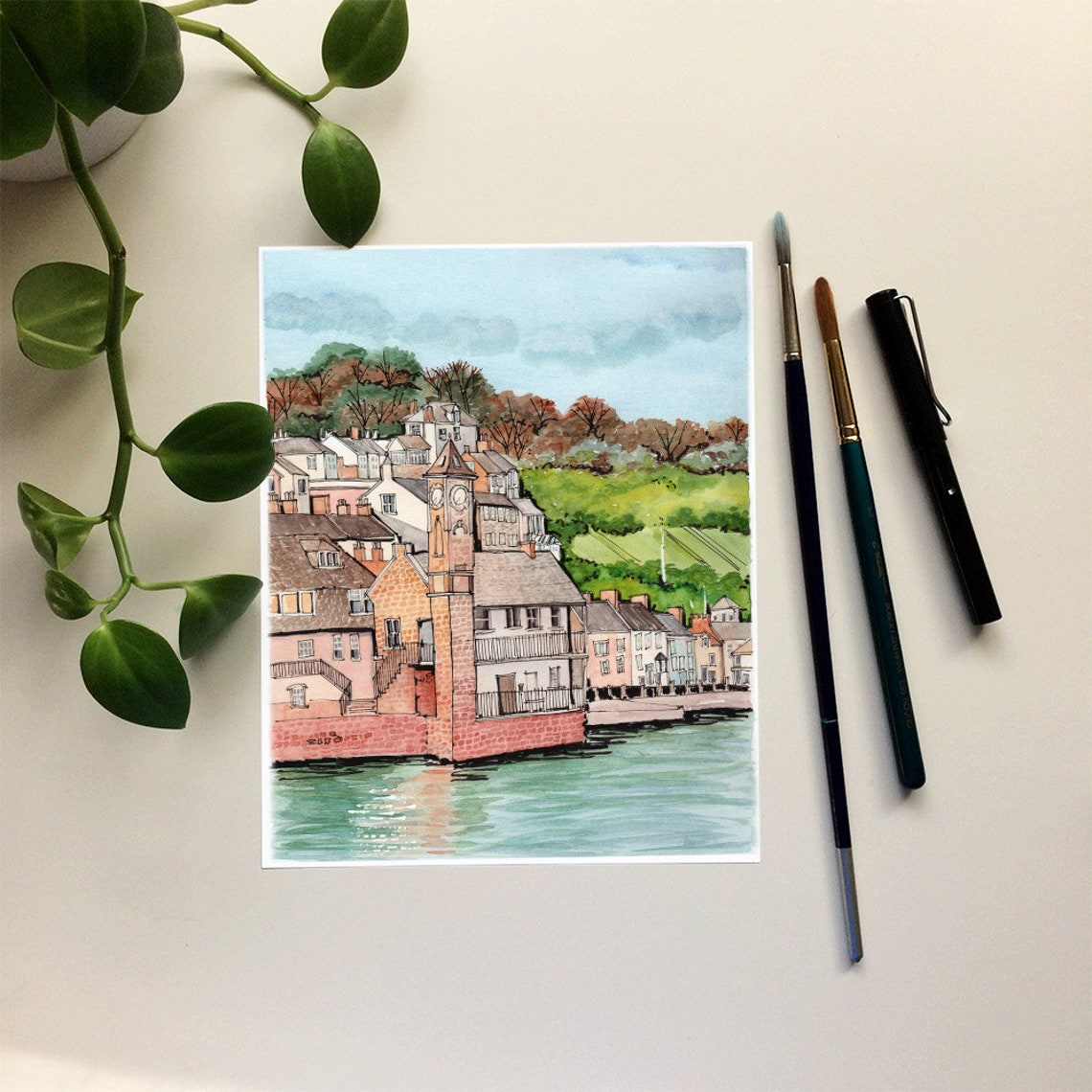 Cornwall England Large Watercolor Art Print Fall Decor Home - Etsy