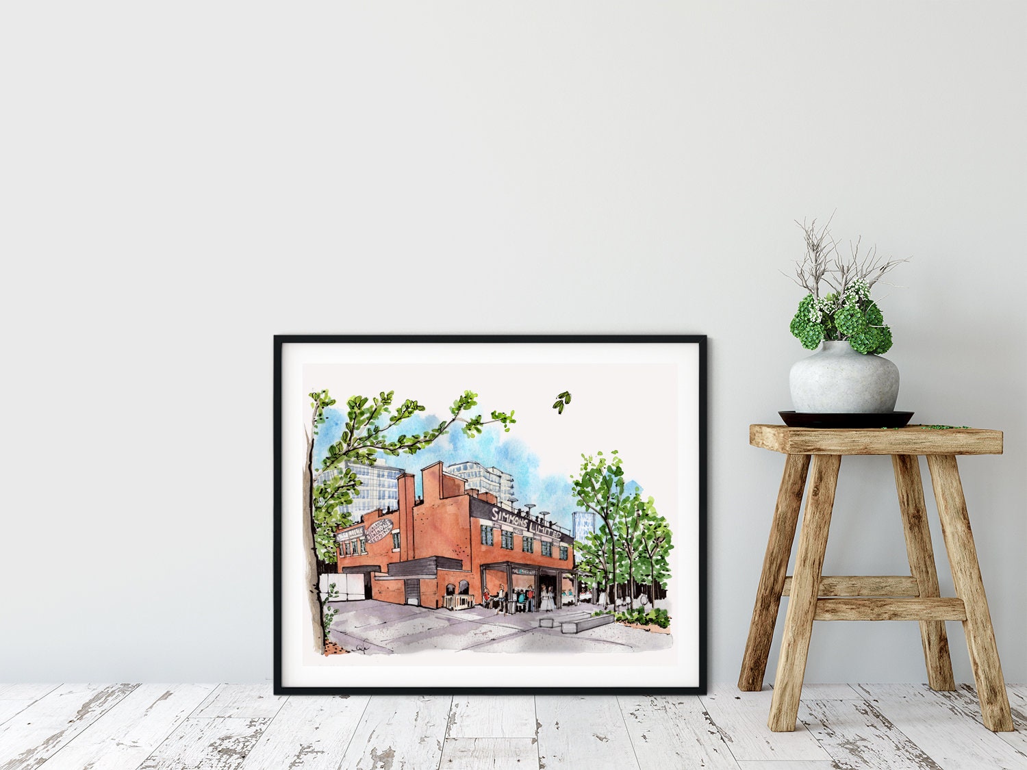 Simmons Building Watercolor Print: East Village Calgary Skyline Art - Etsy