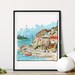 Mazatlan Coastline Watercolor Art Print Mexico Travel Art - Etsy