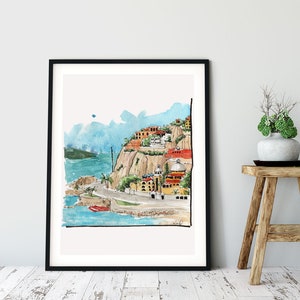 Mazatlan Coastline Watercolor Art Print, Mexico Travel Art Print ...