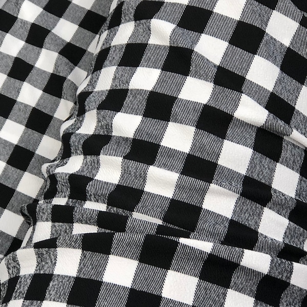 Black and White Checkered Fabric - Etsy