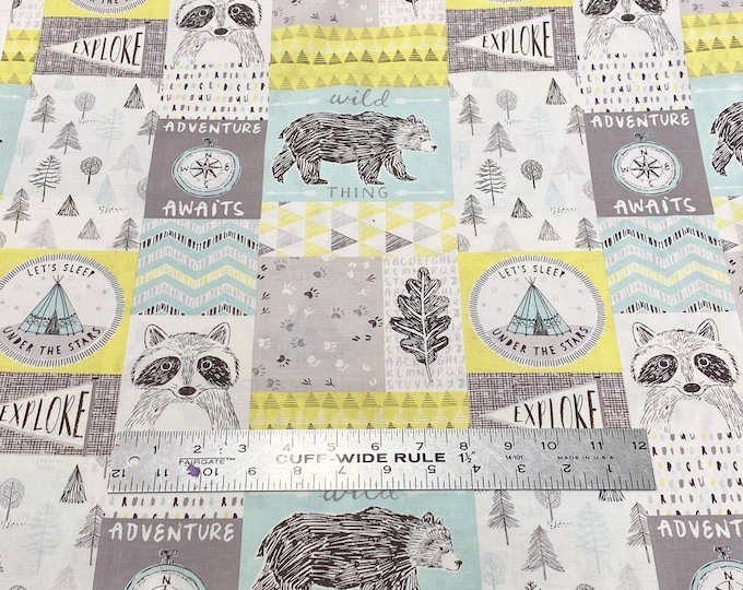 Adventure Fabric Adventure Awaits small White by Nouveau Bohemian ...
