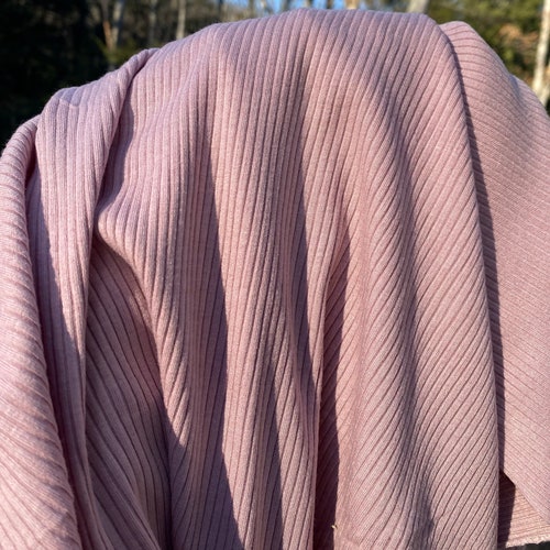 Army Green Rib Knit Fabric by the Yard Ribbed Jersey Stretchy - Etsy