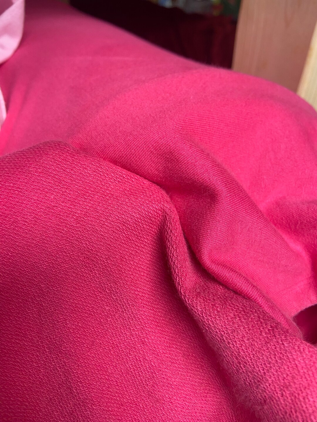 Hot Pink French Terry Knit, Knit Stretchy Fabric, Sewing French Terry ...