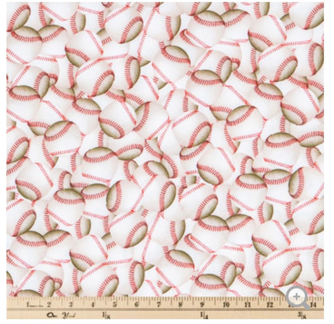 Baseballs Cotton Fabric Sports Fabrics Baseball Fabric - Etsy