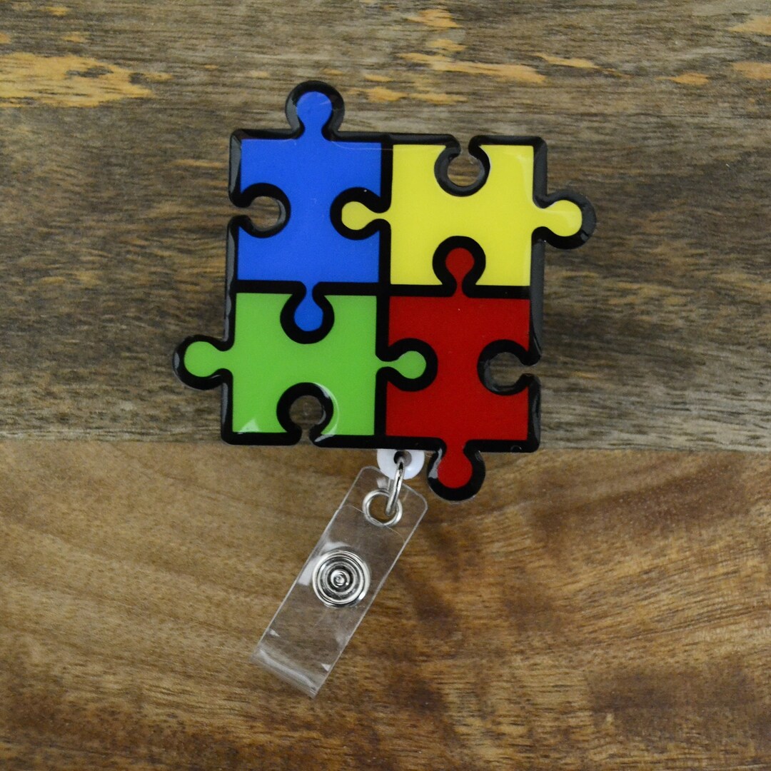 Autism Awareness Badge Reel, Nurse Retractable Badge Reel, Nurse Badge ...