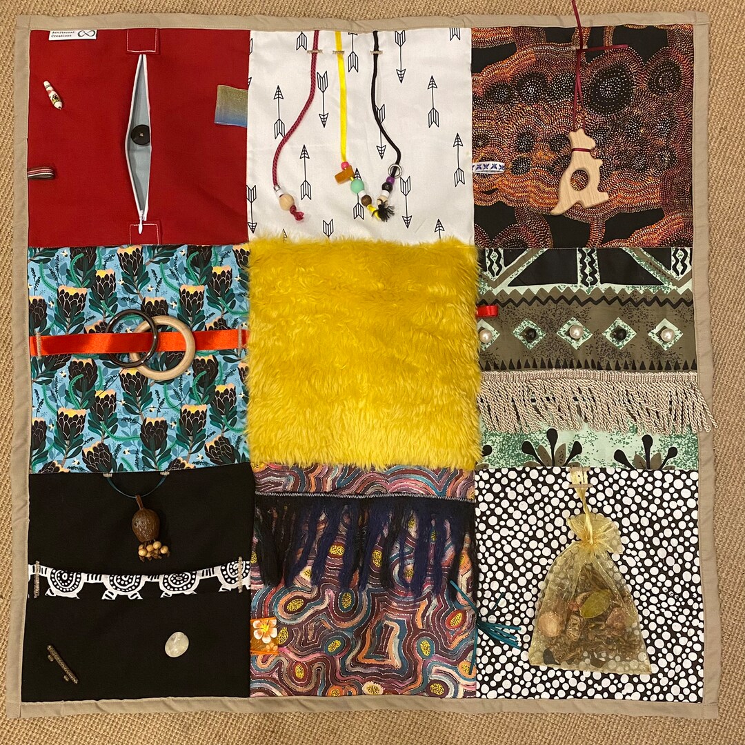 Sensory Blanket, Indigenous Inspired, Fiddle Tactile Therapy, Alzheimer ...