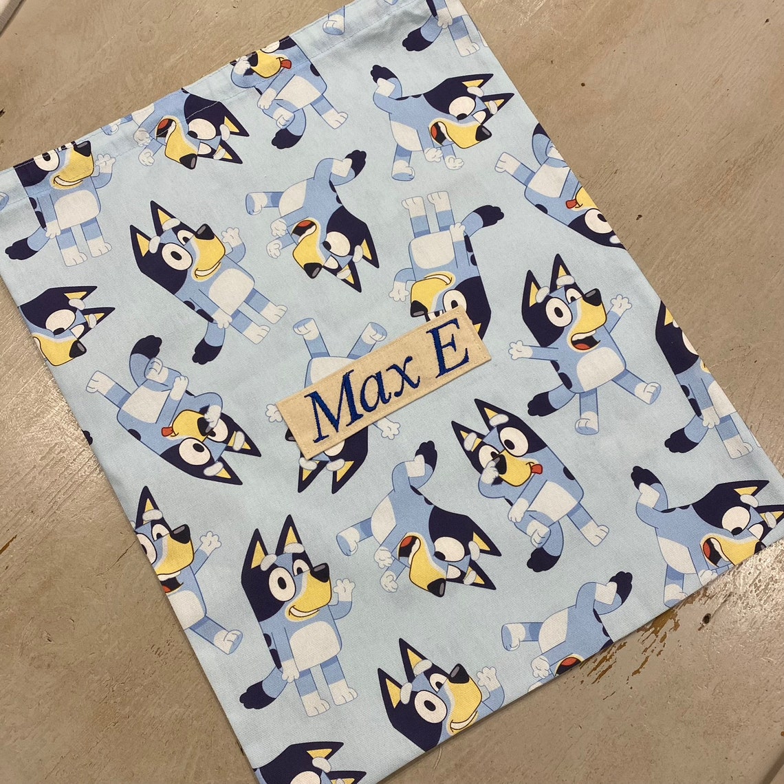 Library Bag, Bluey, Sports Bag, Toy Bag, Large Drawstring, Personalised ...