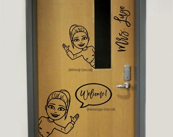 Bitmoji Door Decal - Etsy Australia