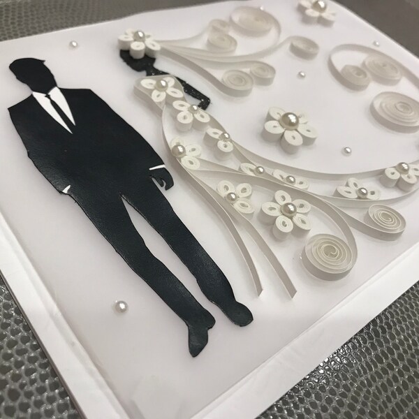 Quilled Wedding Card - Etsy