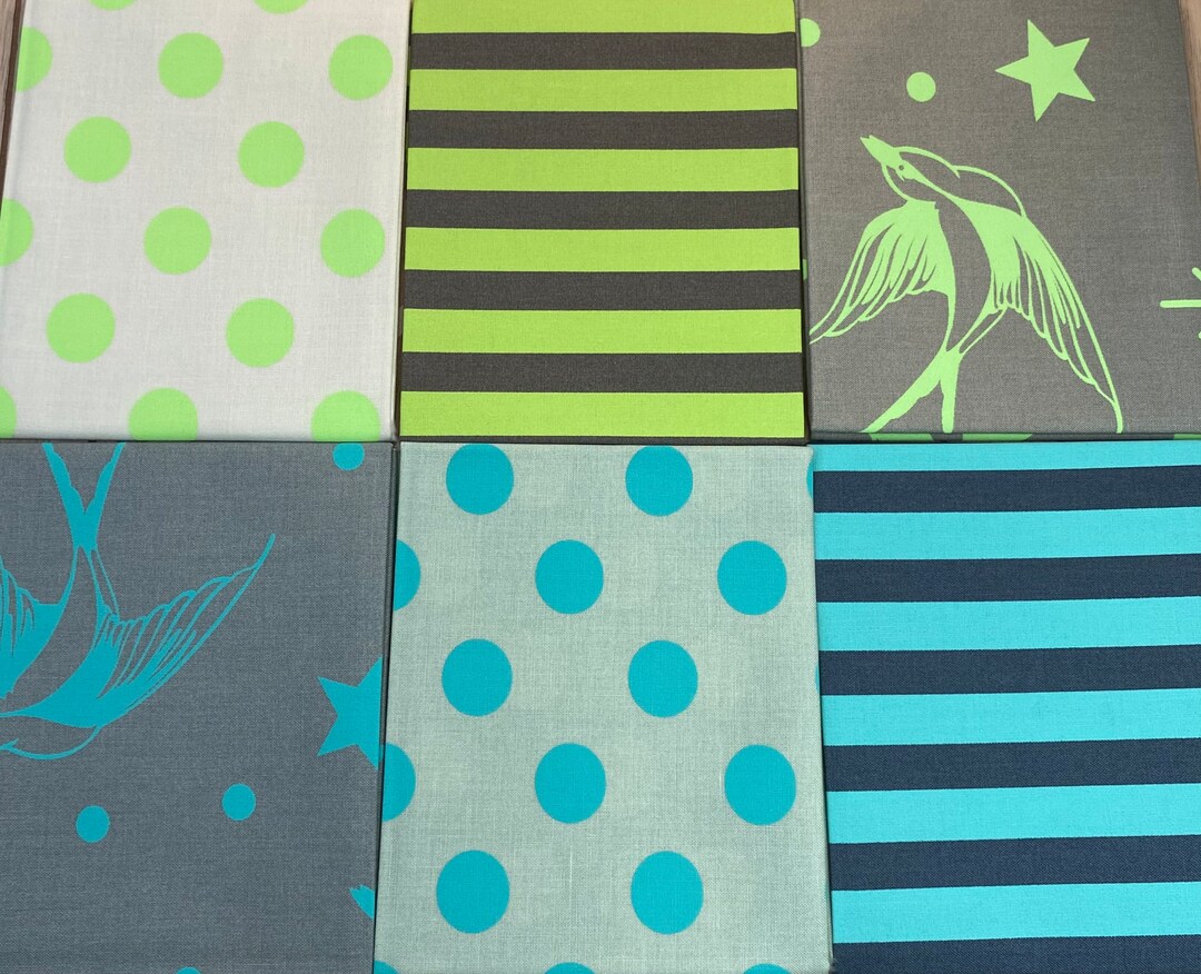 6 Pc Neon True Color-tula Pink-fat Quarter-tula Pink Fabric-fairy ...