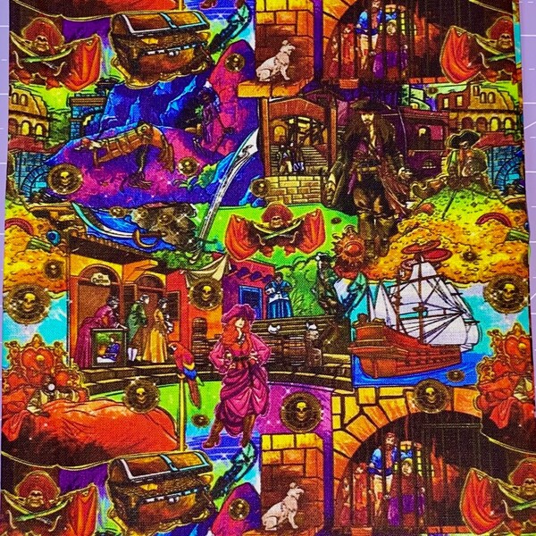 Pirates of the Caribbean Fabric - Etsy