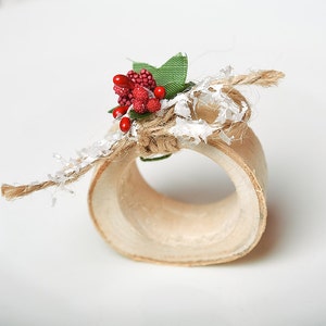 10 Set Rustic Napkin Rings Wedding Table Setting Decor Wood Napkin ...