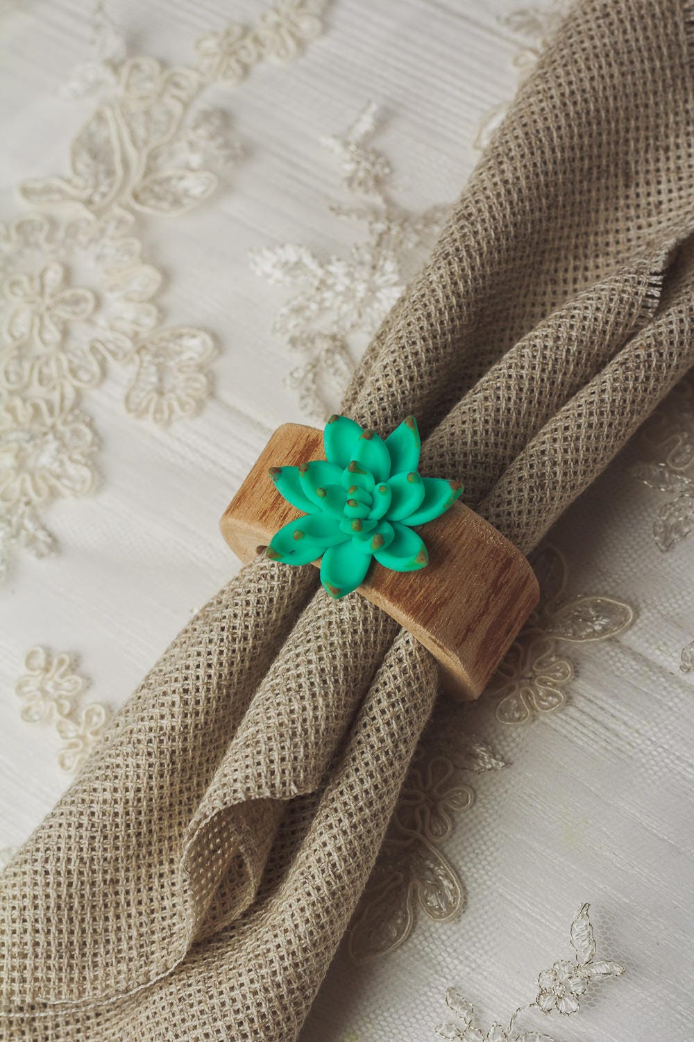 30 Set Wood Rustic Napkin Rings Succulents Wedding Table - Etsy