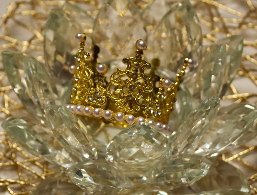 Pearl Trim Princess Crown: Newborn Photo Shoot, Cake Smash - Etsy