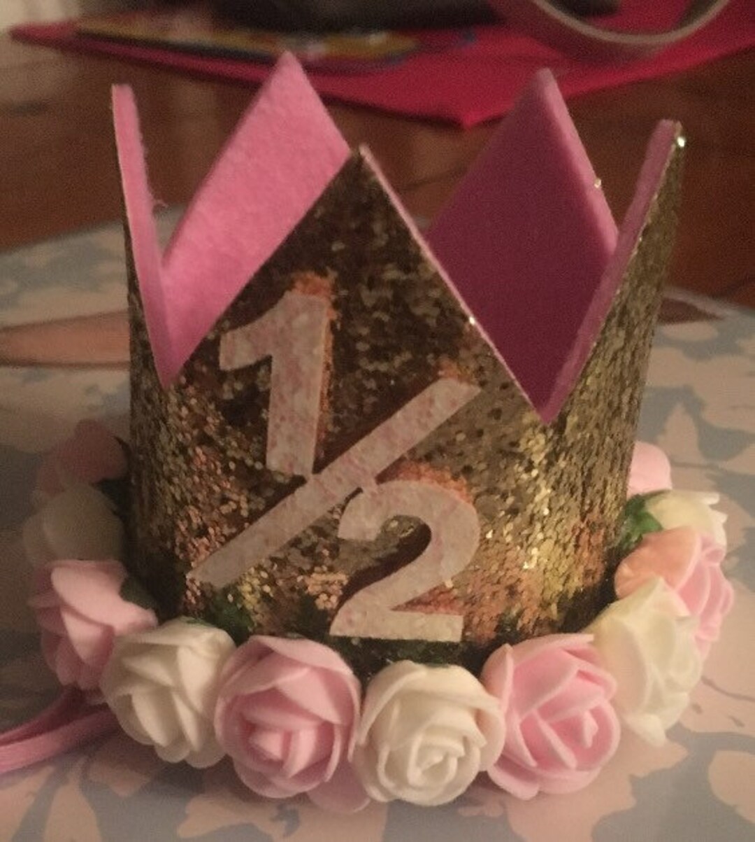 Half Birthday Outfit, Birthday Tutu & Crown, Half Birthday Crown ...