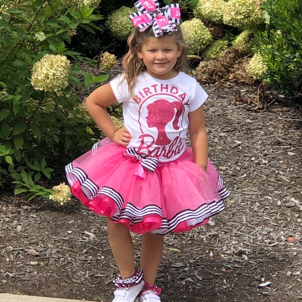 Barbie Birthday Girl Dress - Etsy