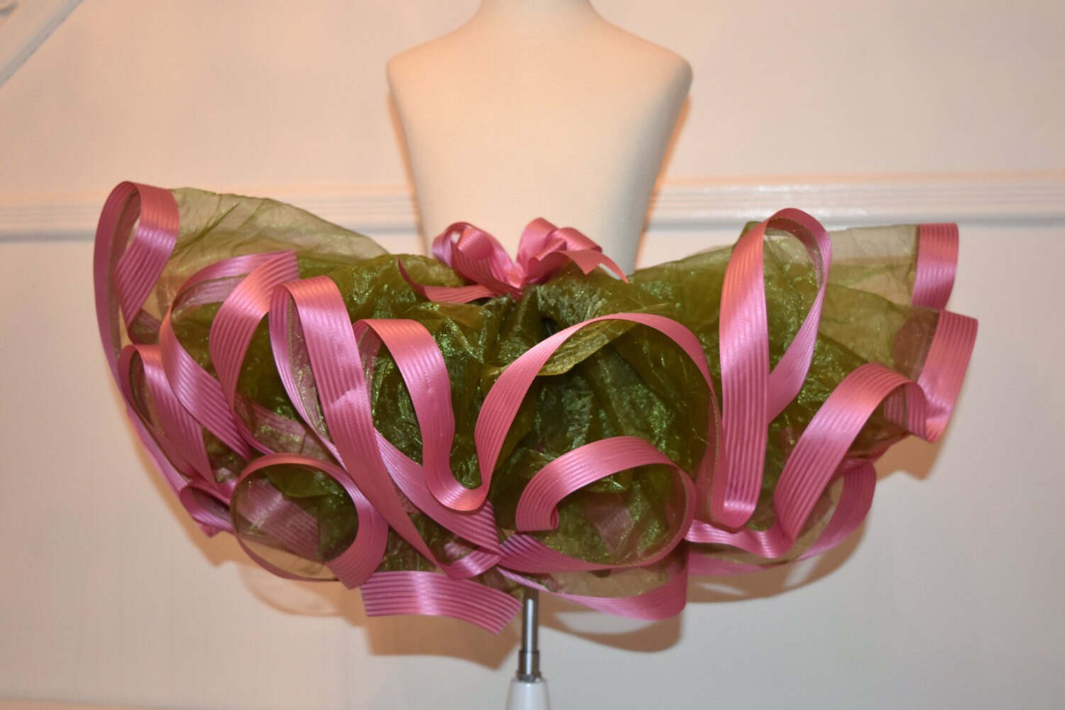Ribbon Trim Tutu Pink & Green Tutu Ninja Turtle Tutu - Etsy