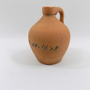 ANTIQUE RARE REDWARE Miniature Jug 1895 Fair Commemorative Cotton ...