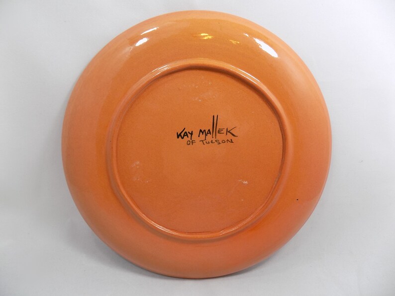 Vintage 1950s Kay Mallek Art Pottery Plates MCM Apache | Etsy