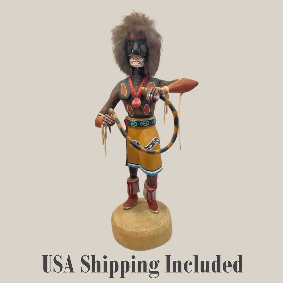 Vintage Zuni Snake Dancer Kachina by Rose Yazzie 14 Inches Tall - Etsy