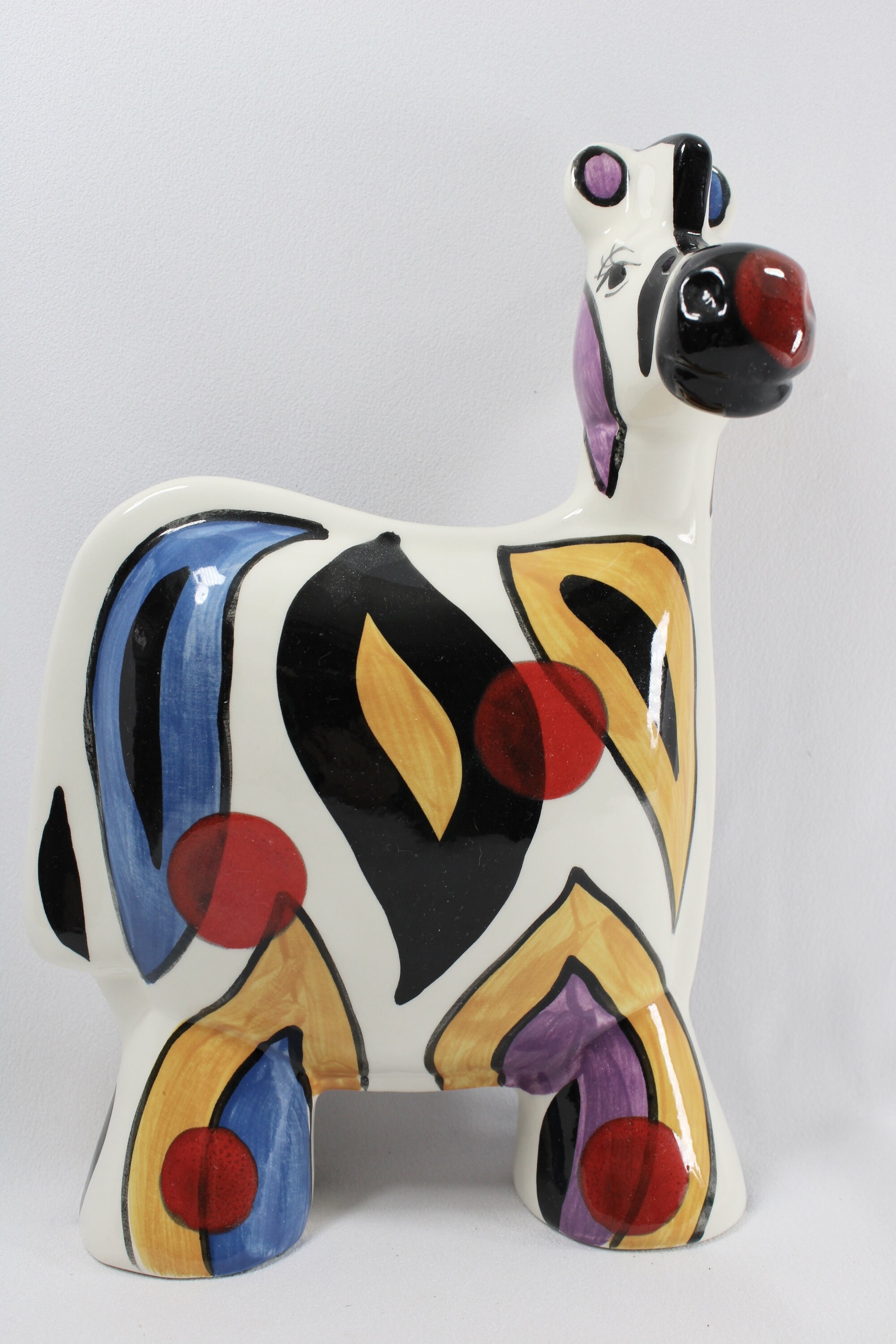 Turov hand crafted ceramic cow sculpture - munimoro.gob.pe