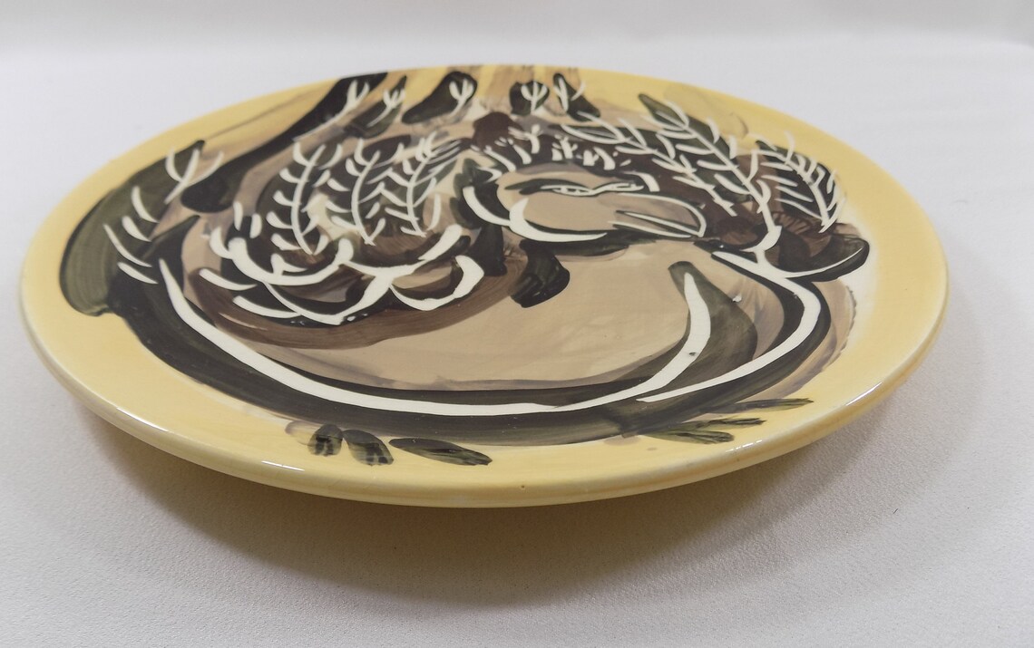 Vintage PAT CUSTER DENISON Art Pottery Plate Abstract | Etsy