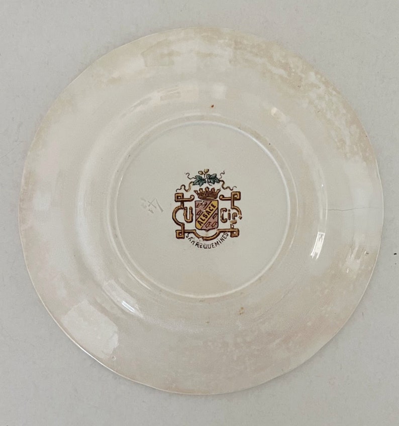 Antique Sarreguemines France Four Faience Plates Alsace Pattern by ...