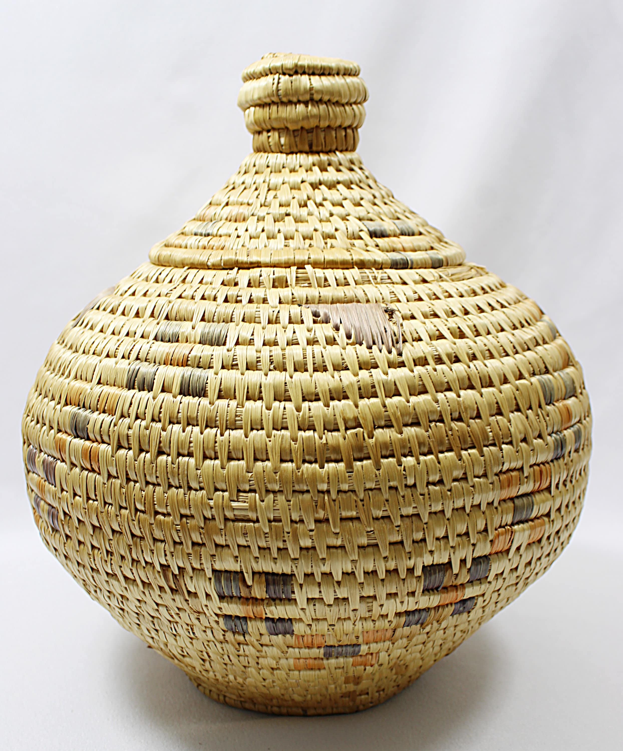 Vintage Native ALASKA YUP'IK Basket Hand Coiled by Agnes | Etsy