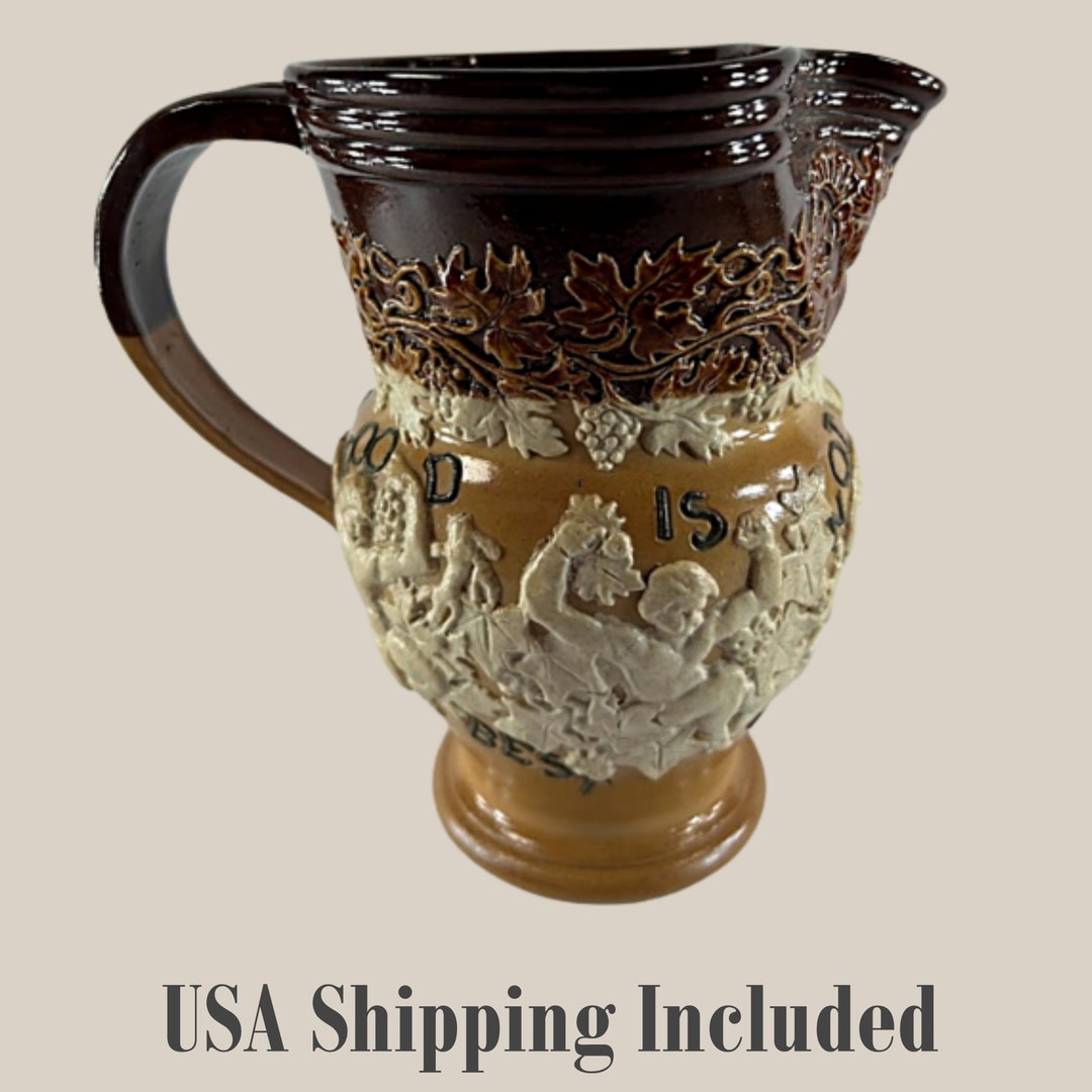 Antique ROYAL DOULTON Bacchus Wine Jug 1908 - Etsy