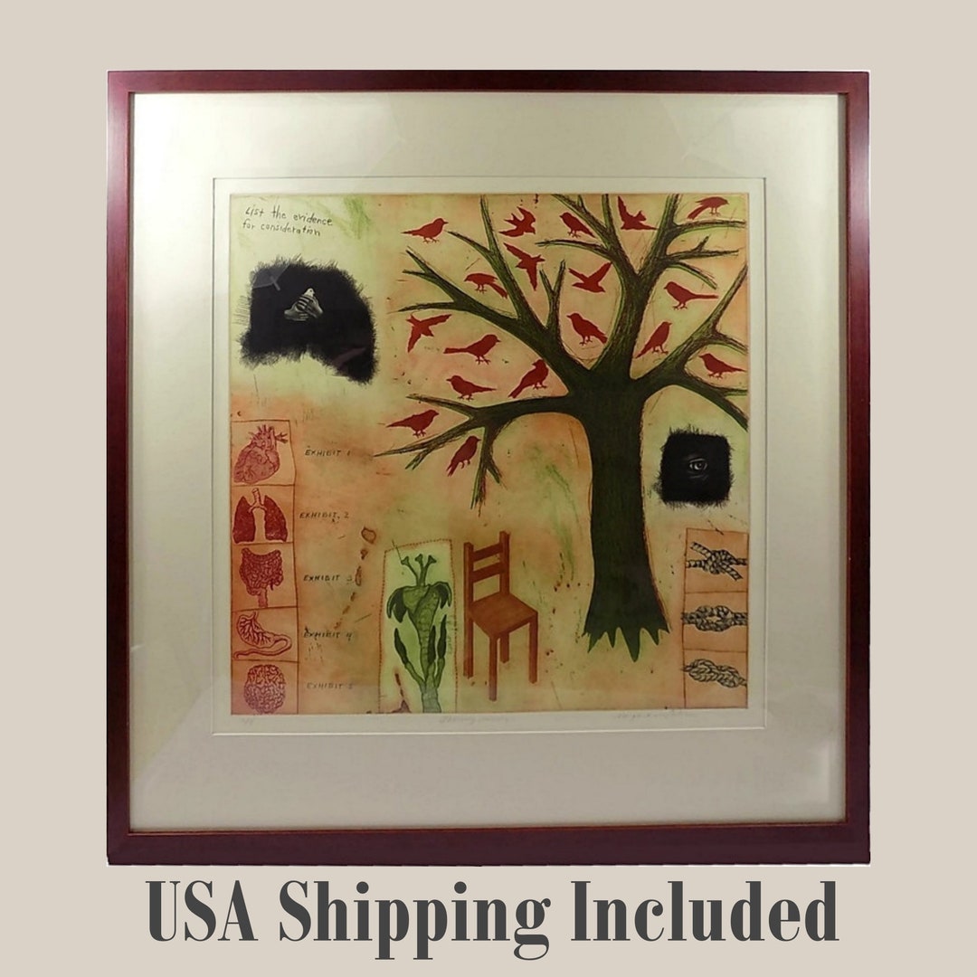 Vintage MARGARET VAN PATTEN Intaglio Print Framed Original by Listed ...